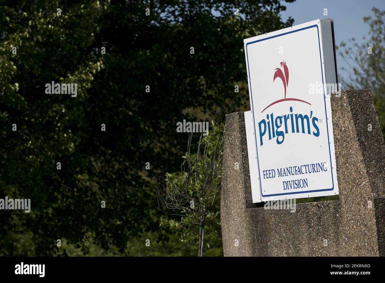 A logo sign outside of a facility occupied by Pilgrim's Pride in ...