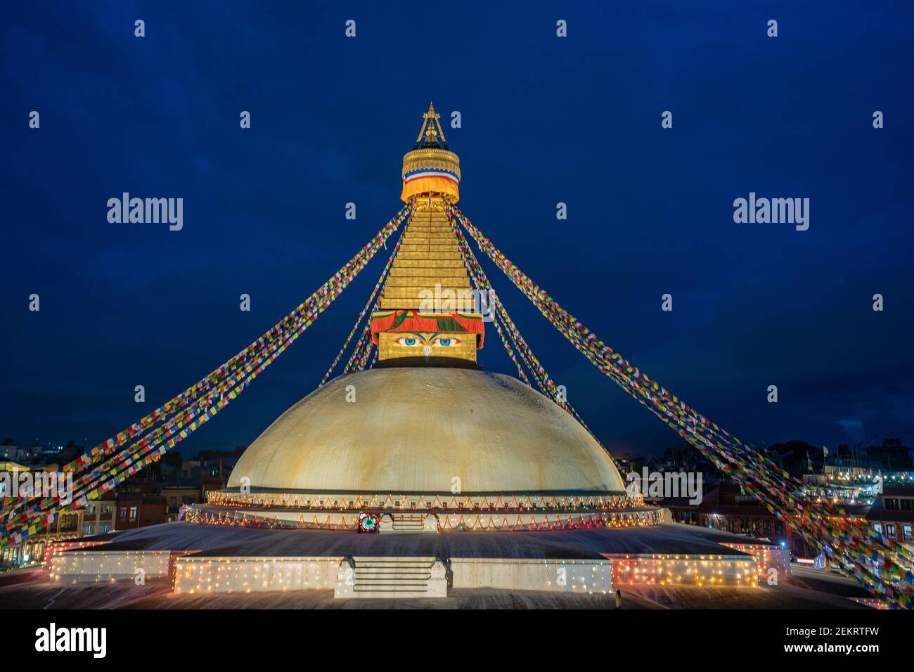 In this undated photo, the scenery of Bouddha Stupa, one of the largest ...