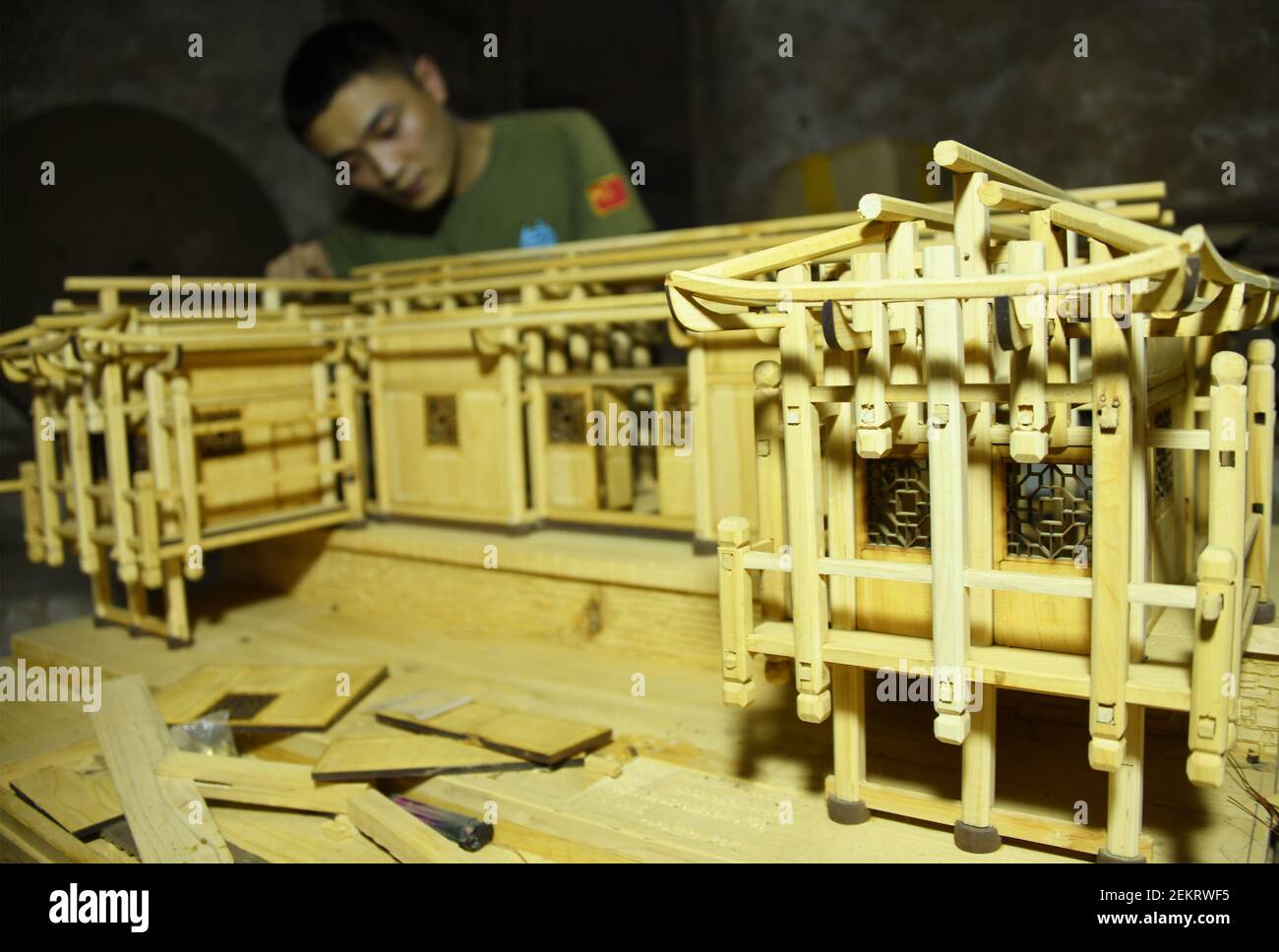 A model of the stilt house made at a scale of 1:20, without using a ...