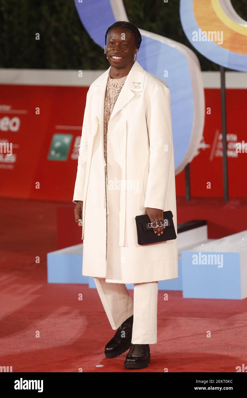 Singer David Blank poses for photographers on the red carpet of the ...