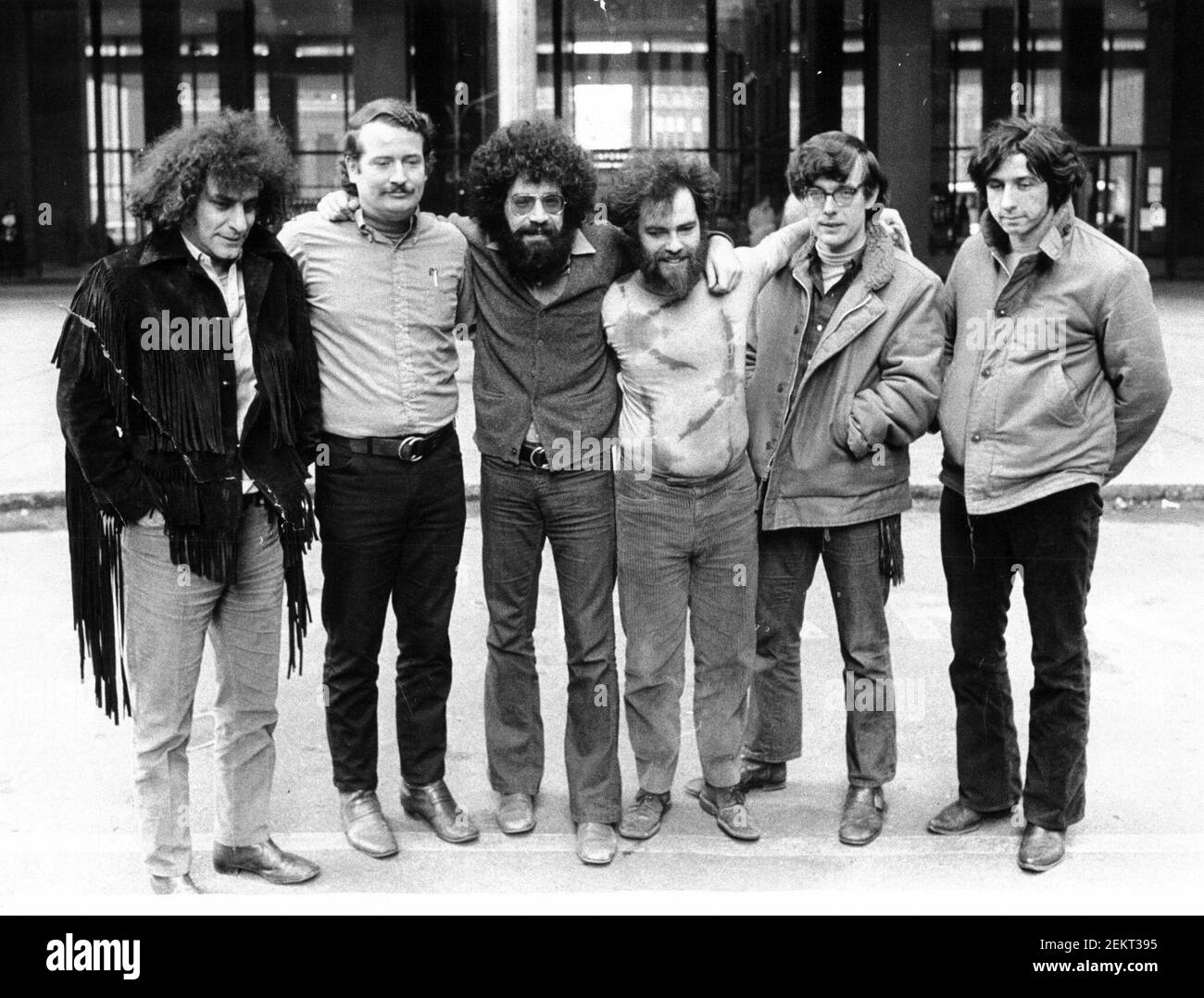 Six of the Chicago Seven defendants appear in 1970. Abbie Hoffman, from ...