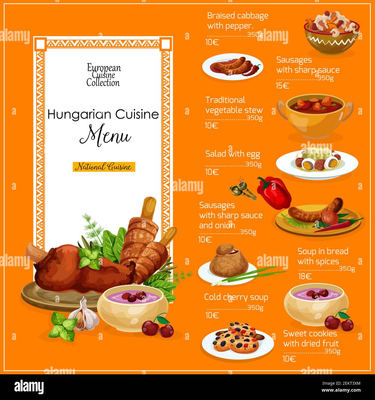 Hungarian dishes Stock Vector Images - Alamy