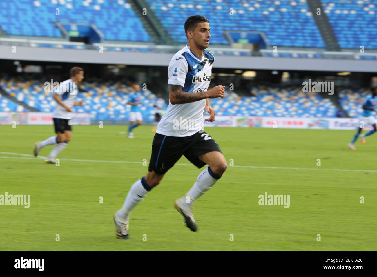 Action during soccer match between SSC Napoli and Atalanta BC at Stadio ...