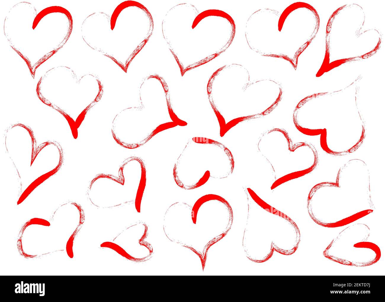 vector heart shape design set background Stock Photo - Alamy