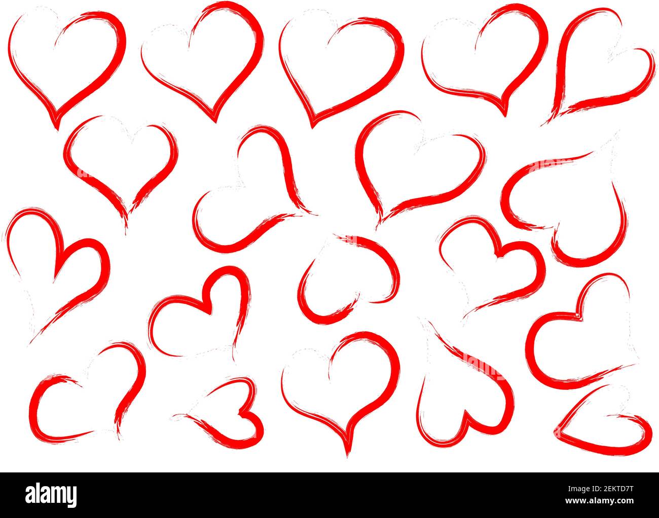 vector heart shape design set background Stock Photo - Alamy