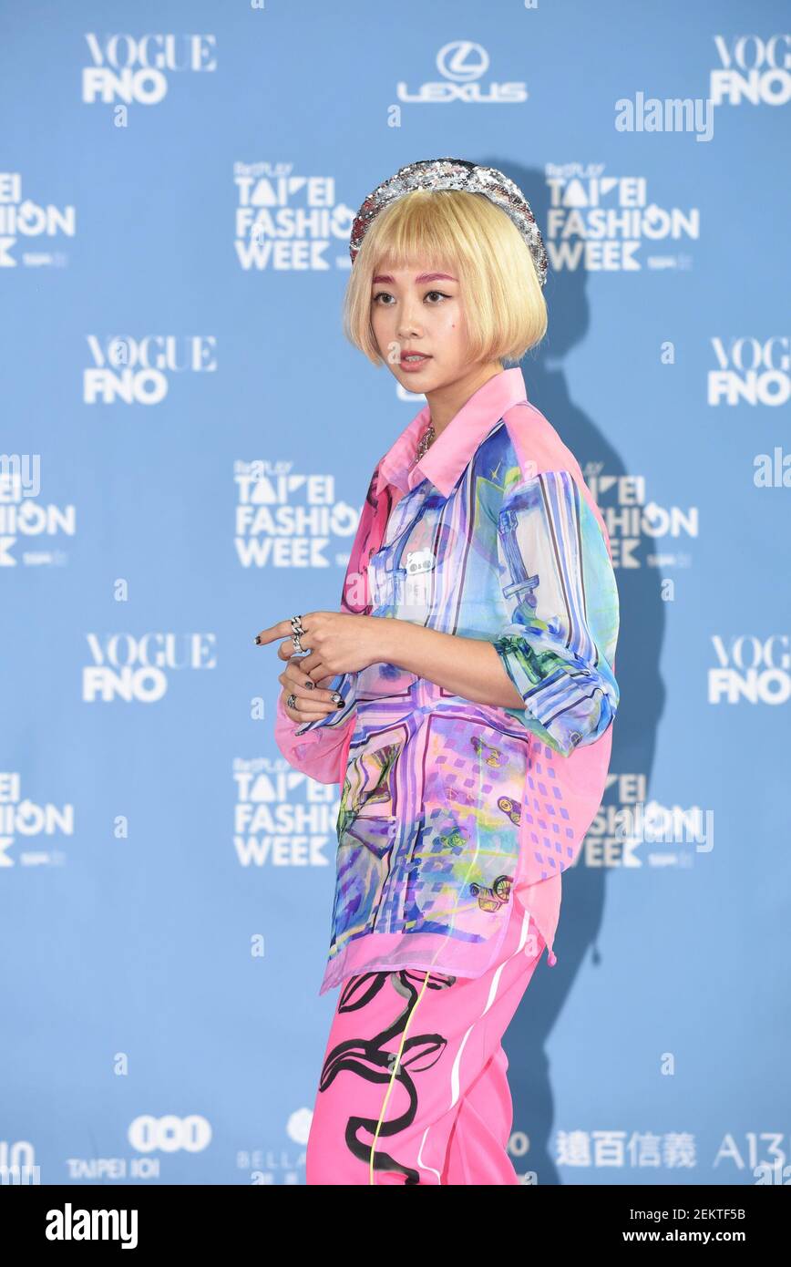 Taiwanese singer and actress Emma Wu or Gui Gui attends a fashion event ...
