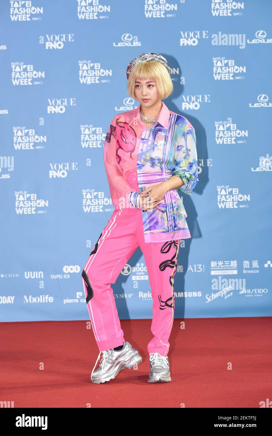 Taiwanese singer and actress Emma Wu or Gui Gui attends a fashion event ...