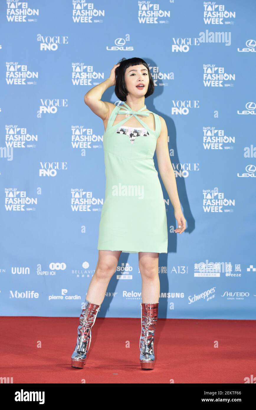 Taiwanese actress and singer Ariel Lin attends 2020 Taipei Fashion Week ...