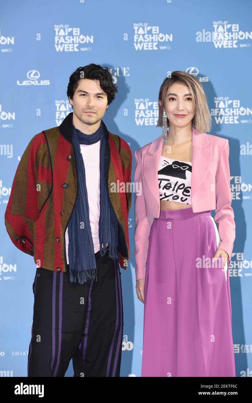 Taiwanese actress Cheryl Yang, right, and Taiwanese actor and model ...