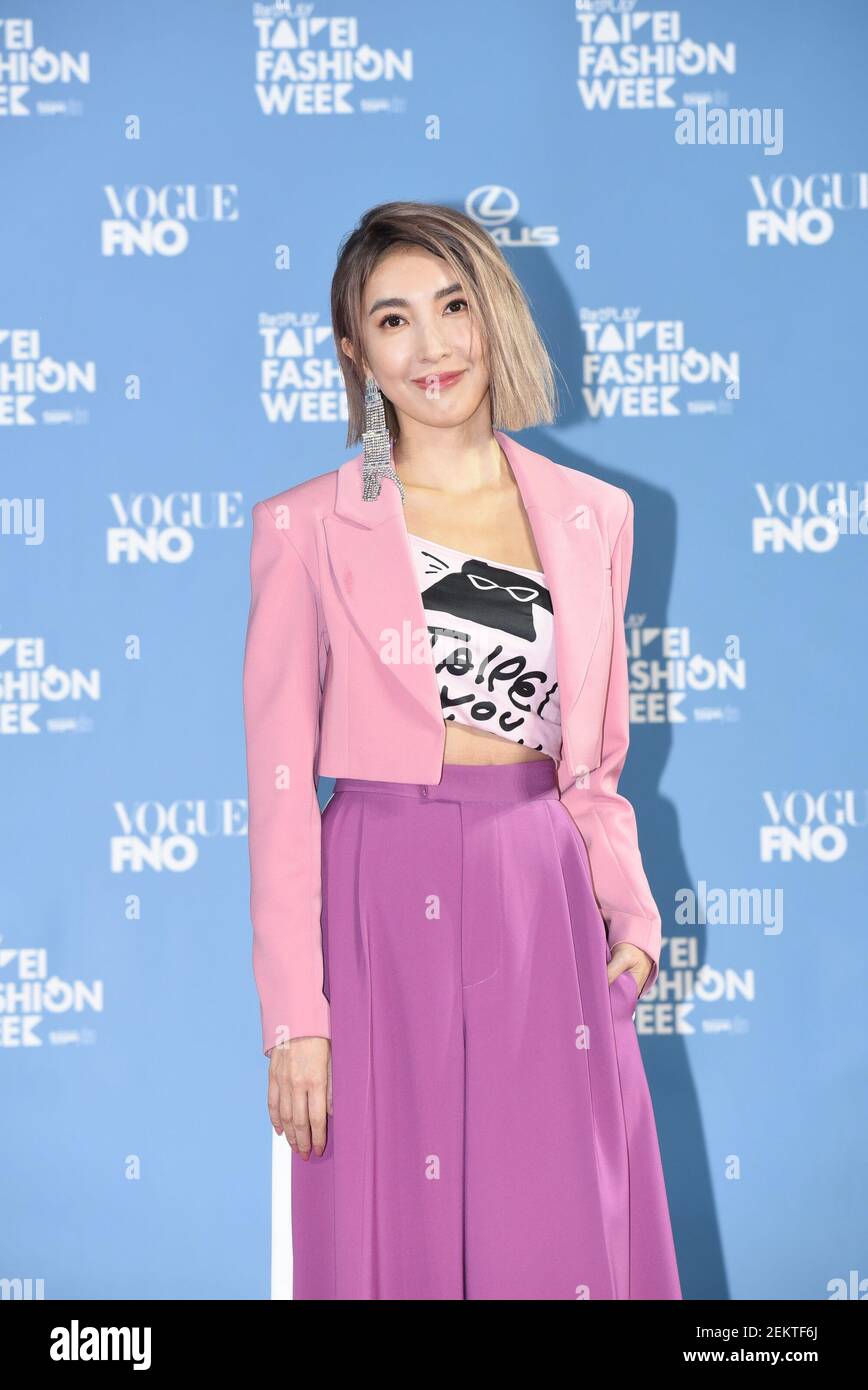 Taiwanese actress Cheryl Yang attends 2020 Taipei Fashion Week in ...