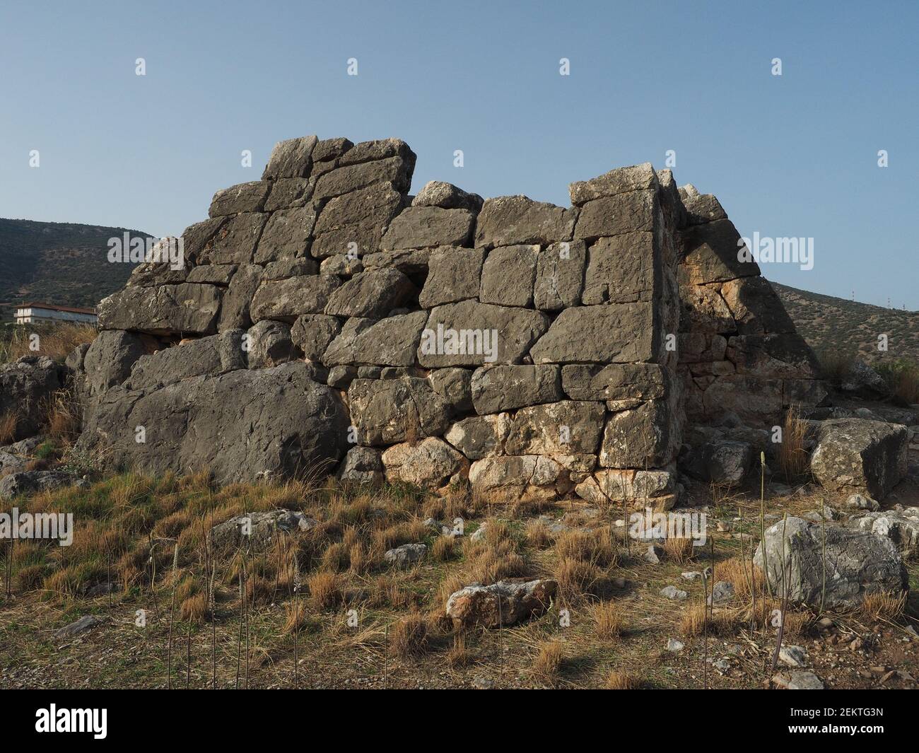 Exterior walls of the Pyramid of Hellinikon near Kefalari, Peloponnese ...