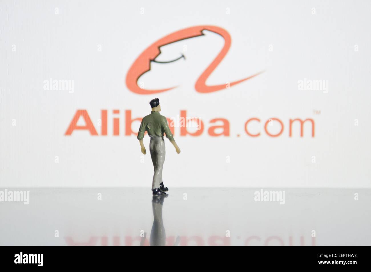 In this unlocated and undated photo, the icon of Alibaba, a Chinese ...