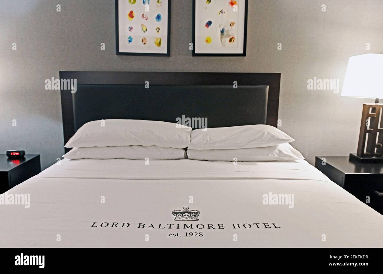 A sample of the room at the Lord Baltimore Hotel used to house isolated ...