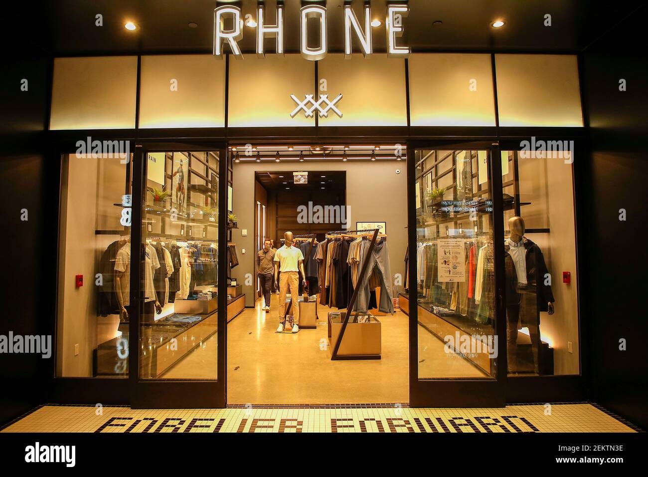 Rhone logo and store is seen in Hudson Yards. (Photo by John Lamparski ...