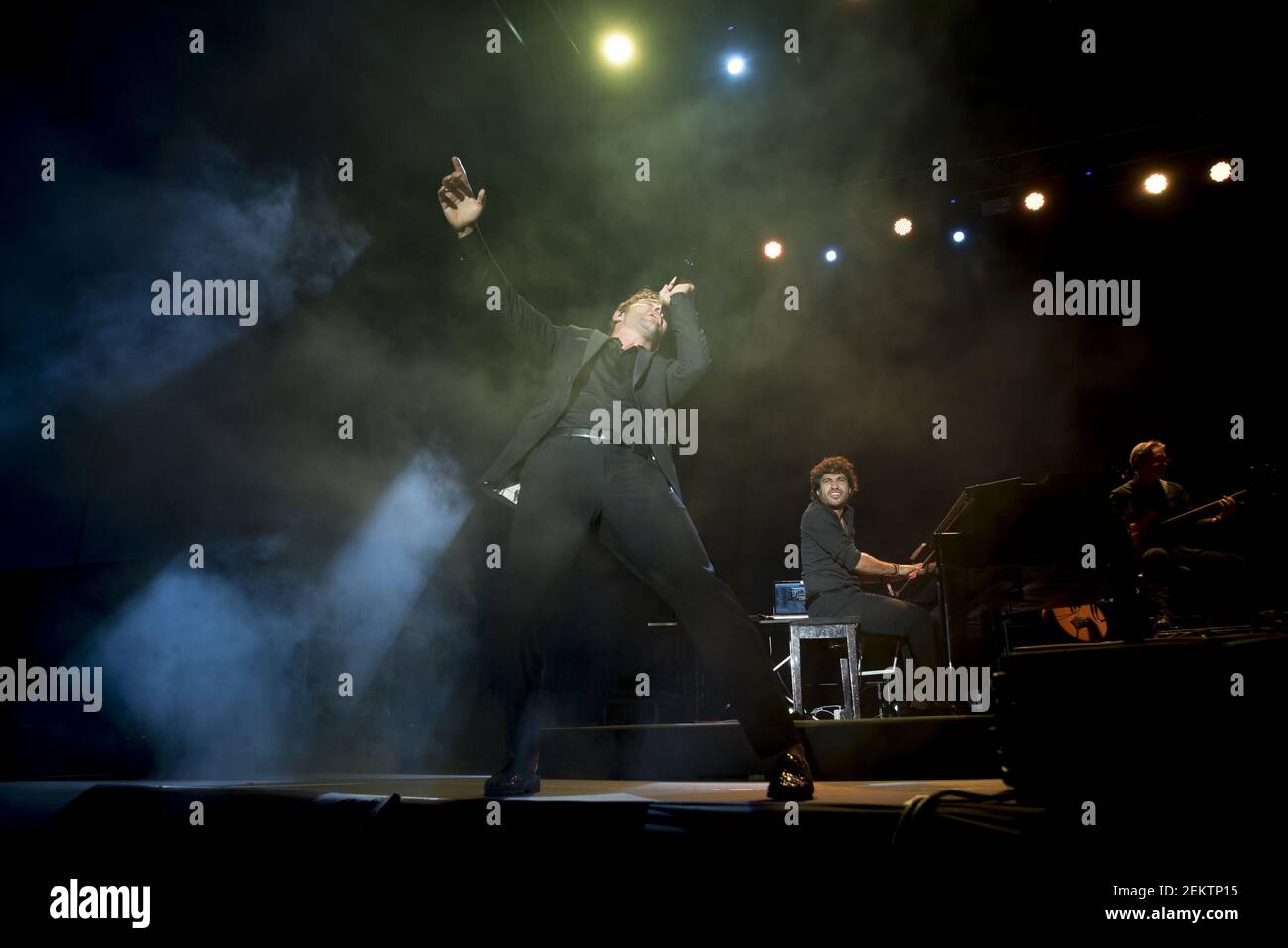 David Bisbal, Spanish singer, performs at the Nits al Carme concert in ...