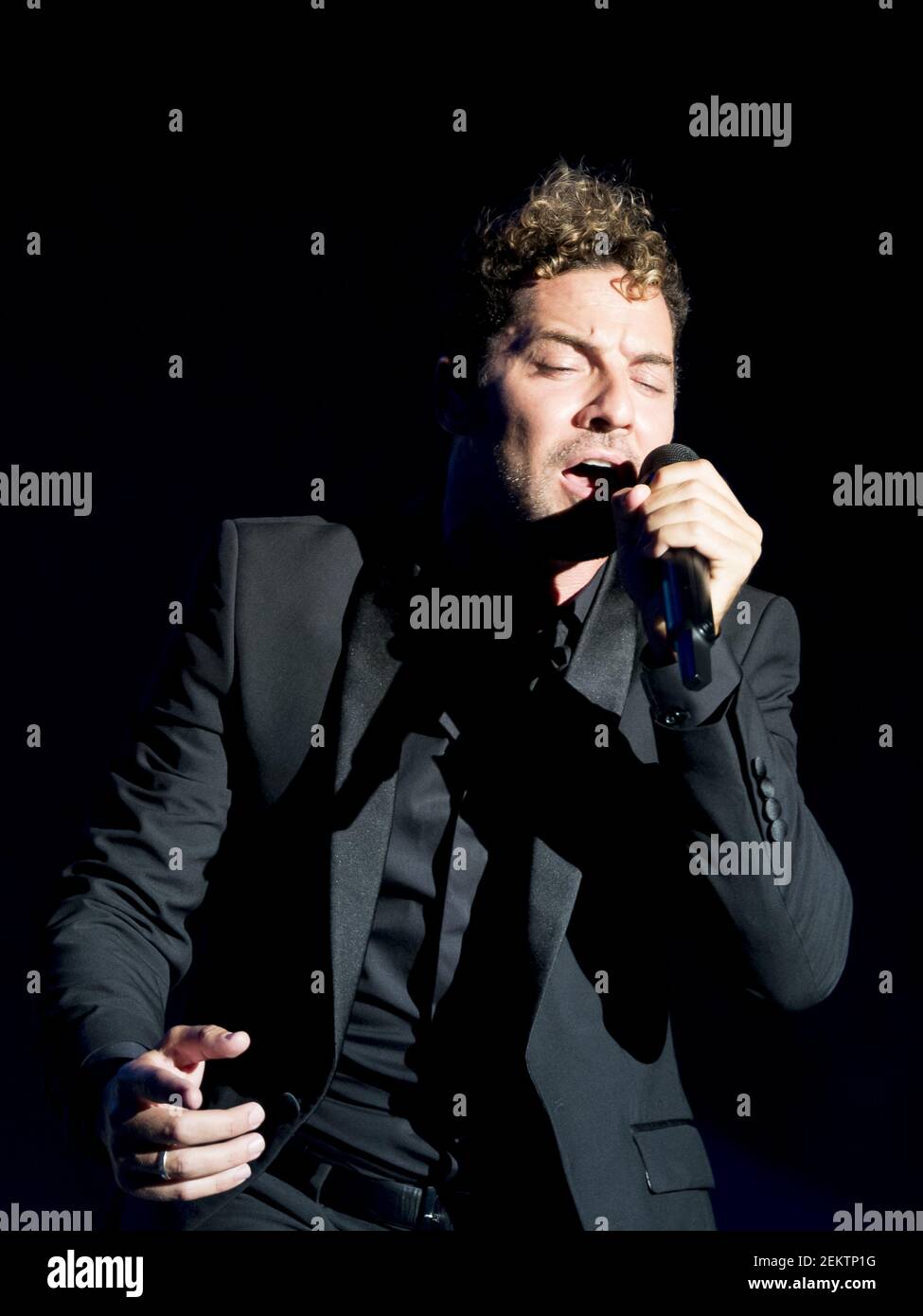 David Bisbal, Spanish singer, performs at the Nits al Carme concert in ...
