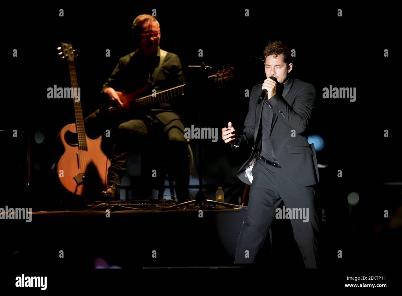 David Bisbal, Spanish singer, performs at the Nits al Carme concert in ...