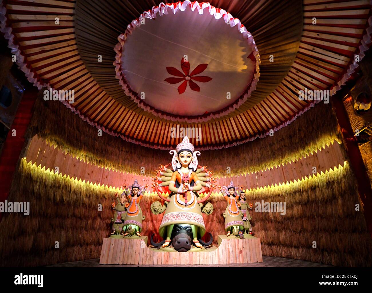 Pandal (Temporary place for Worship) decorated with creative concepts ...