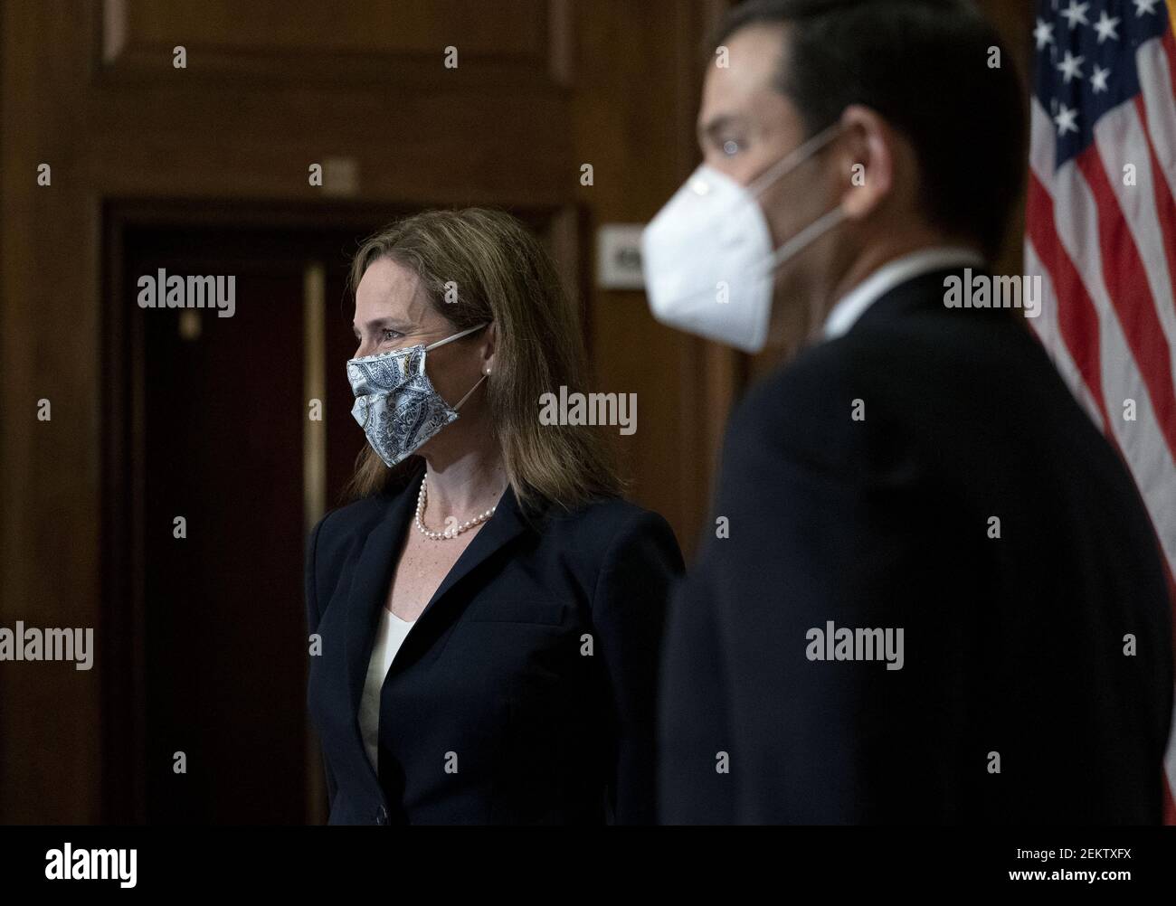 WASHINGTON, DC - OCTOBER 21: Supreme Court nominee Judge Amy Coney ...