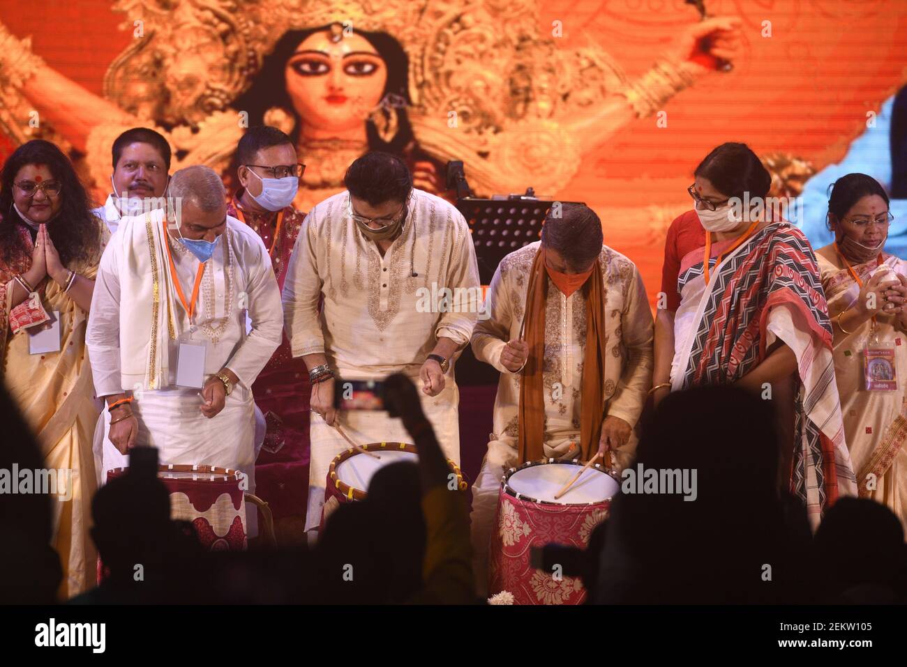 KOLKATA, INDIA - OCTOBER 22: BJP leaders Babul Supriyo (3L), Kailash ...