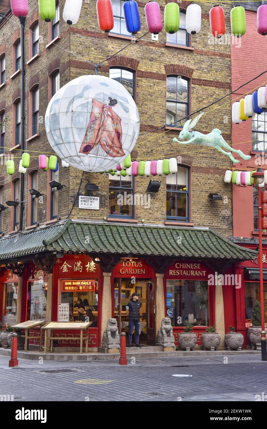 Lanterns at an installation in London's Chinatown ahead of the global ...