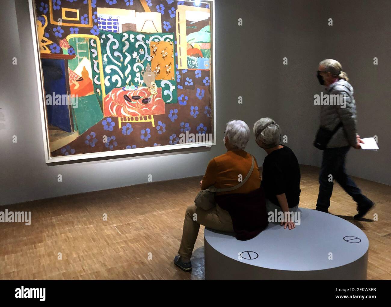 Visitors to the Mattis as Art exhibition at the Georges Pompidou ...