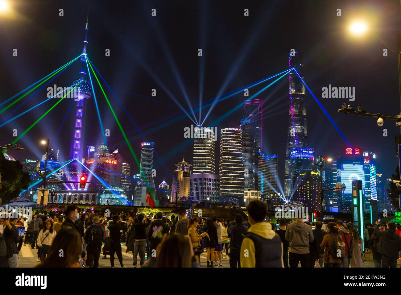SHANGHAI, CHINA - OCTOBER 22, 2020 - Many tourists and citizens go ...
