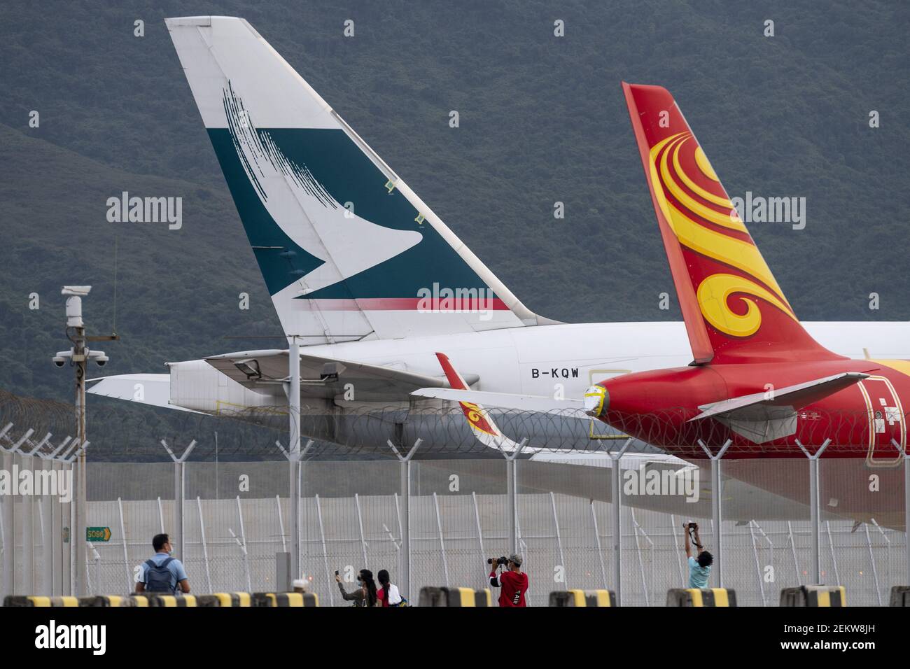 Aircraft operated by the Hong Kong airline Cathay Pacific Airway (L ...