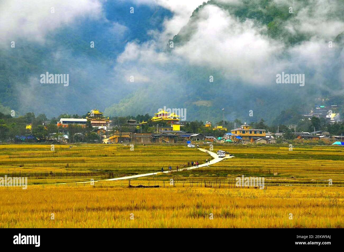 CHINA-A tourist takes a tour of zayu County and Xiayu Township in ...