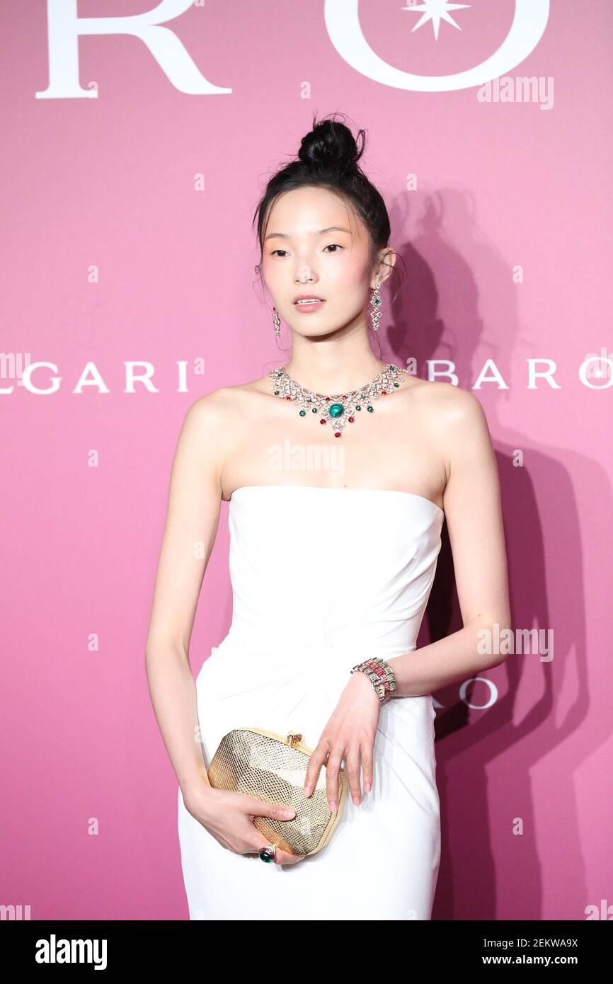 Chinese model Xiaowen Ju attends the Bulgari red carpet event in ...