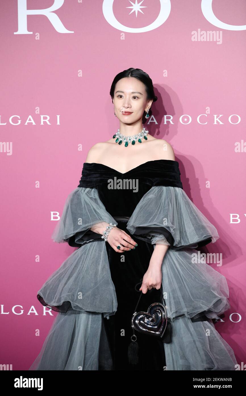 Chinese actress Li Meng attends the Bulgari red carpet event in ...