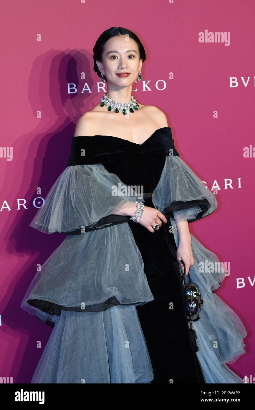 Chinese actress Li Meng attends the Bulgari red carpet event in ...