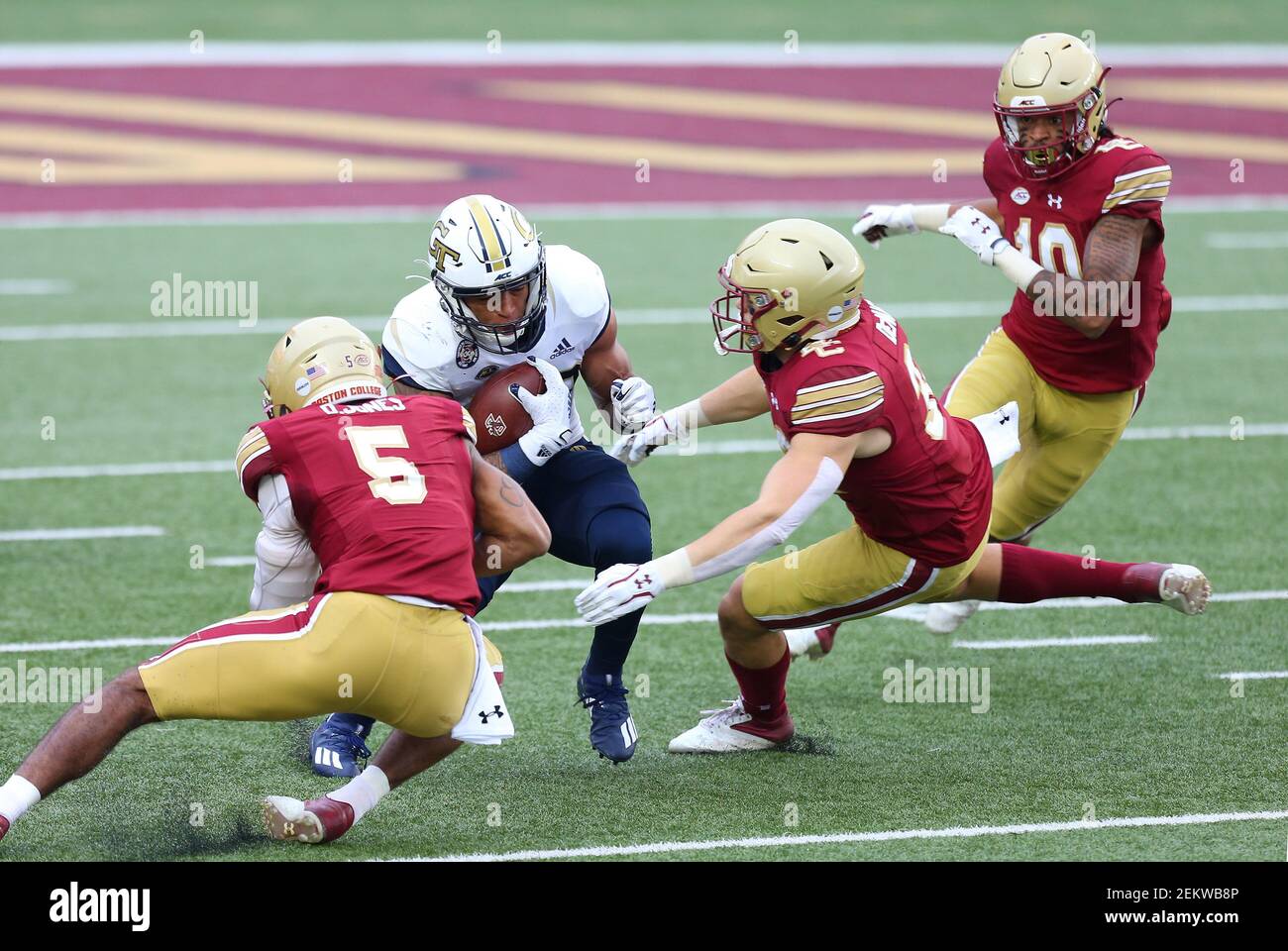October 24, 2020; Chestnut Hill, MA, USA; Georgia Tech Yellow Jackets ...
