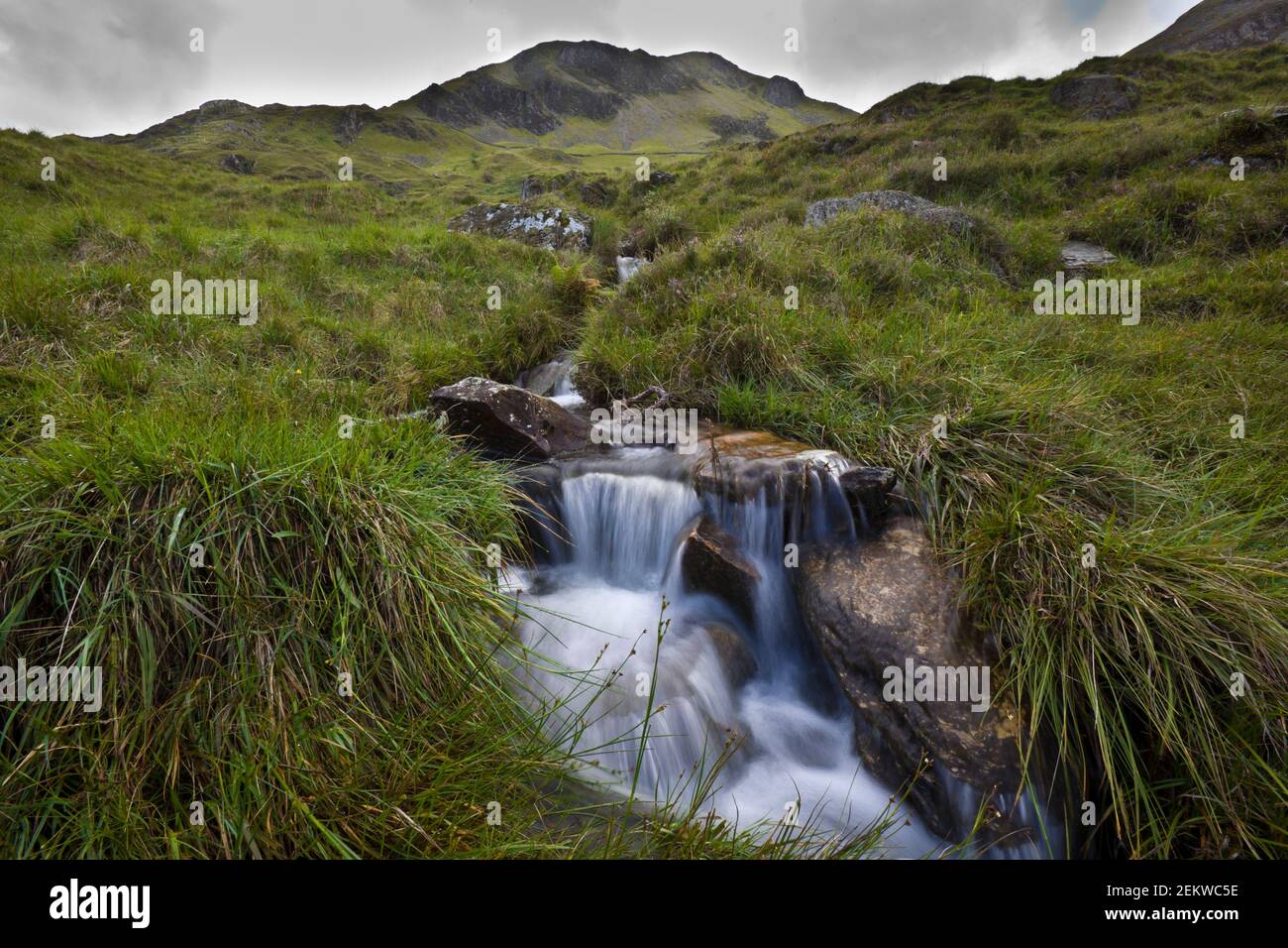 creek, stream, running down a hillside, down a mountainside, brooke ...