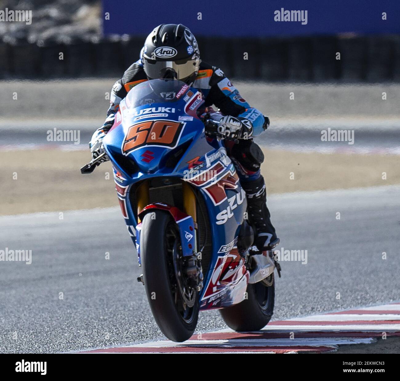 # 50 Bobby Fong coming out of turn 3 during the Geico Motorcycle ...