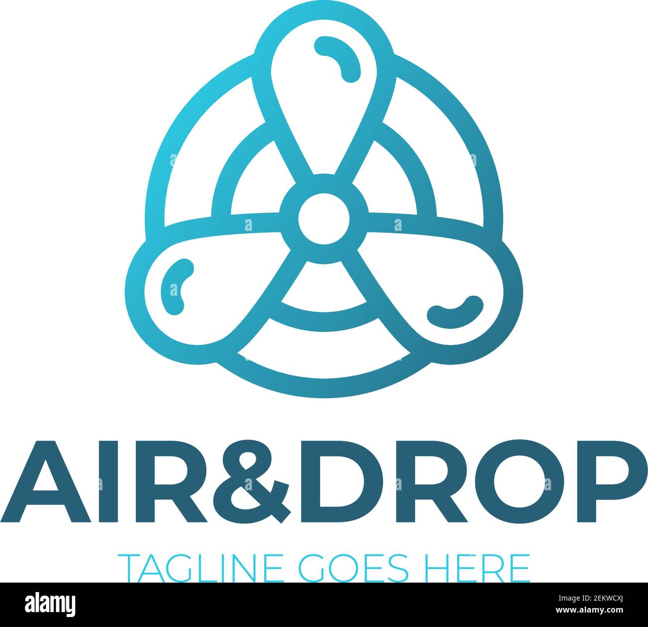 air cooling logo vector illustration. two colored and black air cooling ...