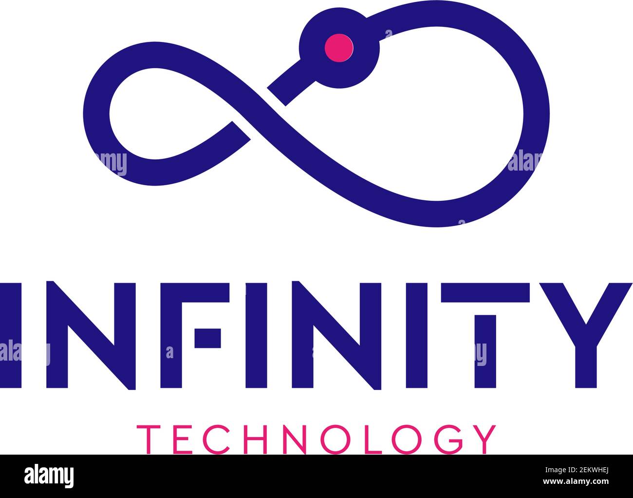 Line Infinity Logo isolated on white Background. Flat Vector Technology ...