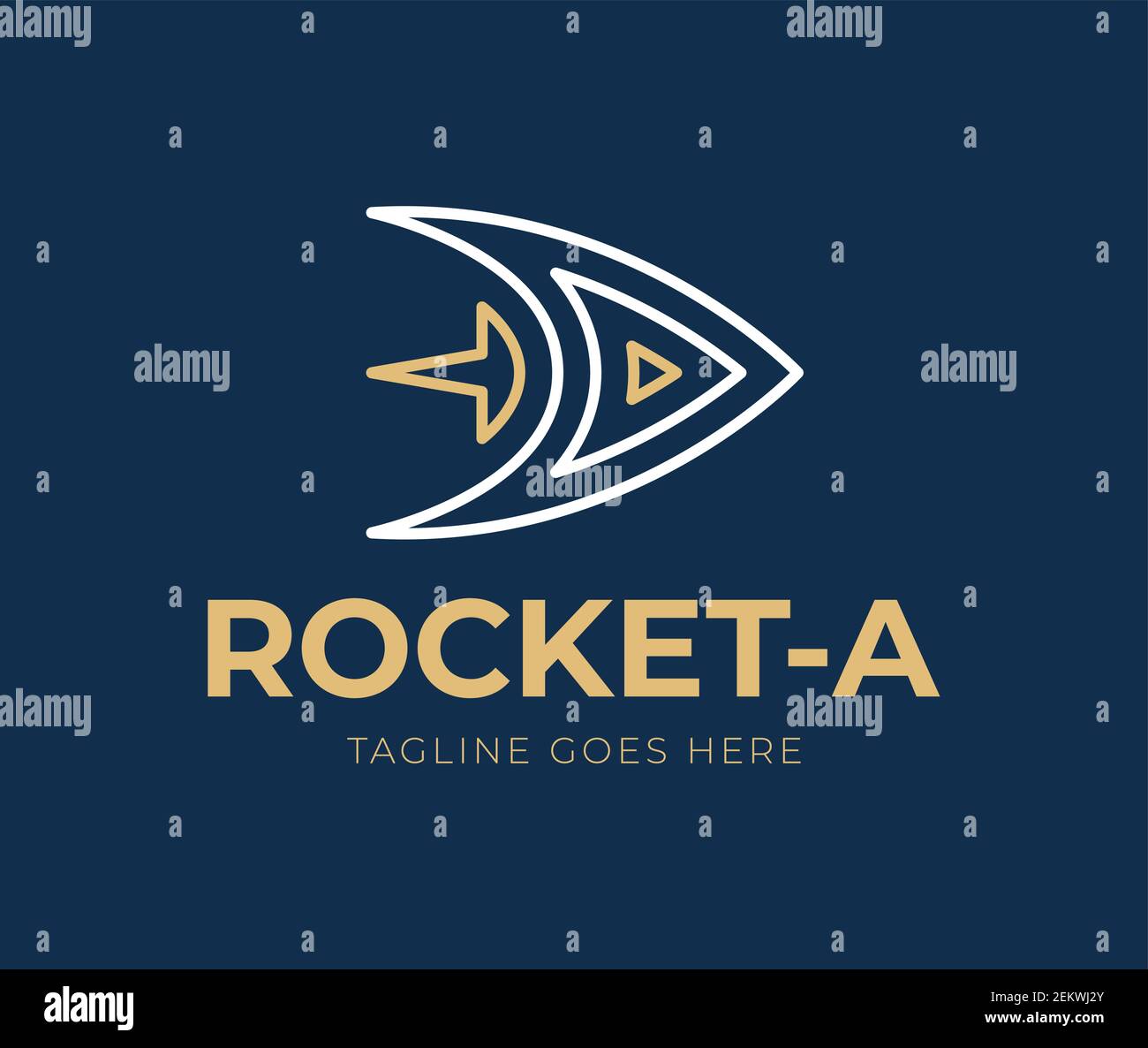 Letter A Rocket Logo Design Element. vector rocket launch with triangle ...