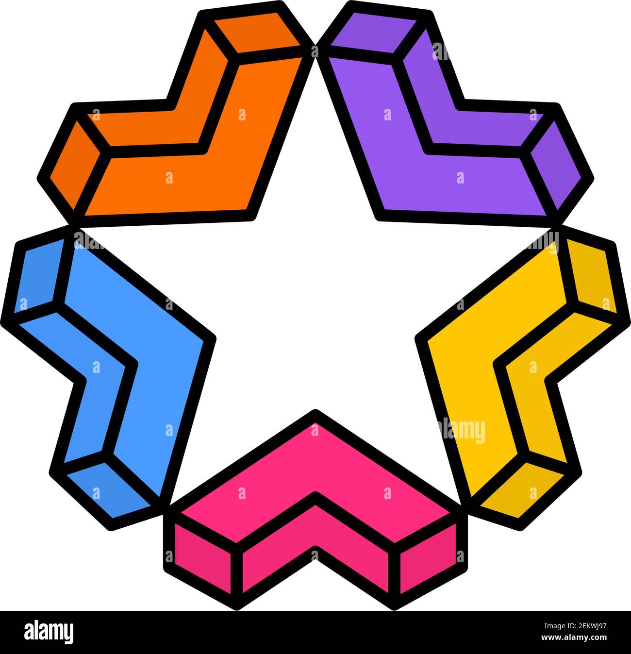 star logo with arrow symbol. Colorful Abstract creative logotype with ...