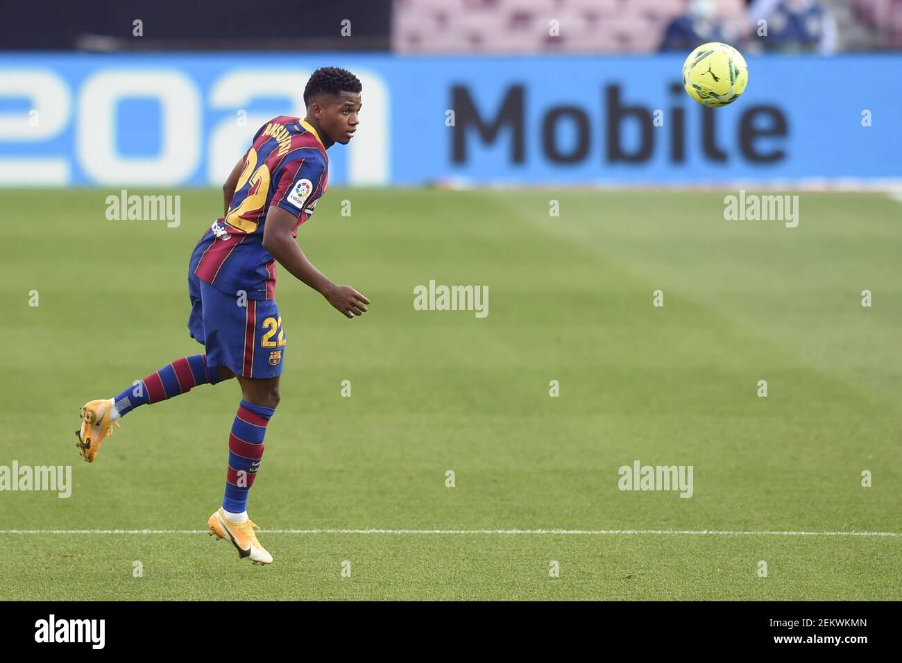 Ansu Fati of FC Barcelona during the La Liga match between FC Barcelona ...