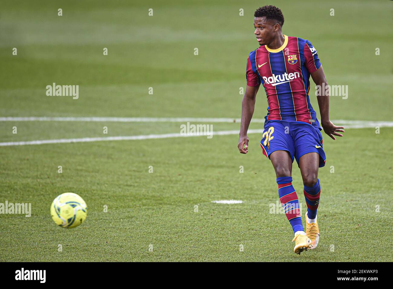 Ansu Fati of FC Barcelona during the La Liga match between FC Barcelona ...