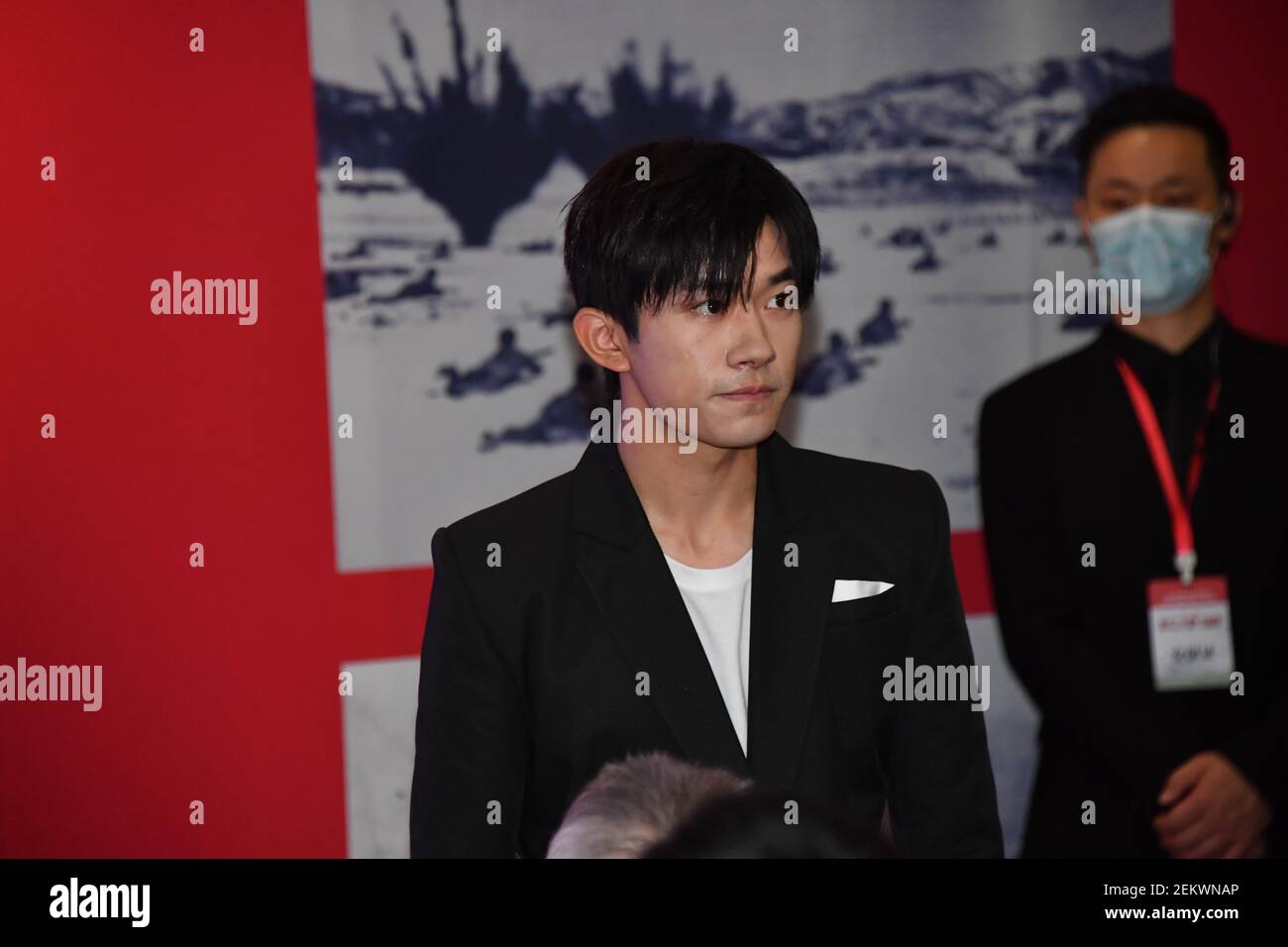 Chinese singer, dancer and actor Jackson Yee, attends a press ...