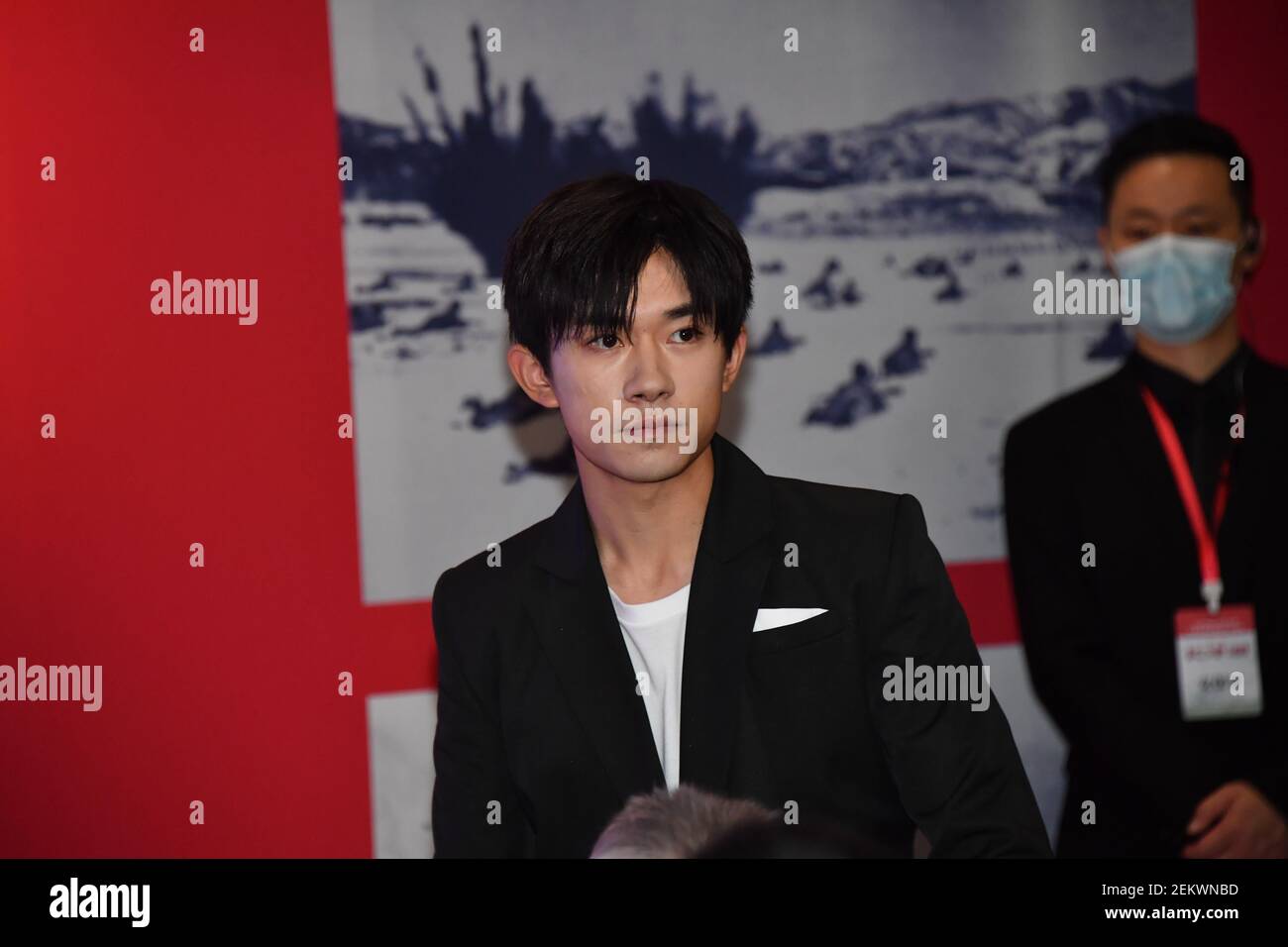 Chinese singer, dancer and actor Jackson Yee, attends a press ...