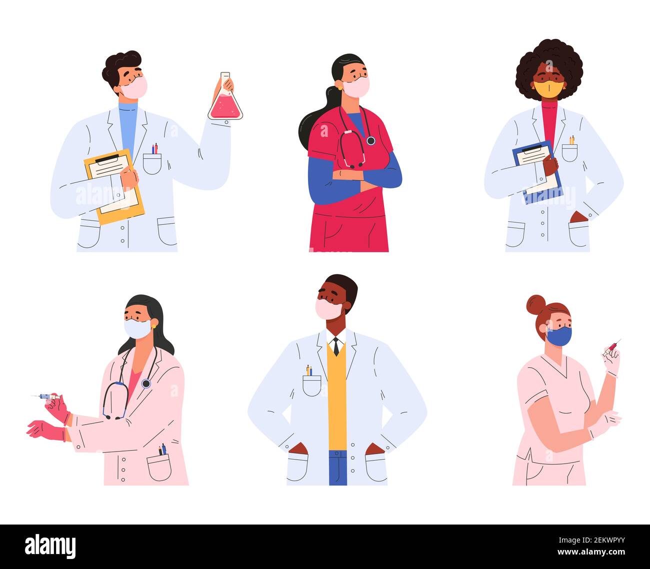 Different doctors, nurses and scientists Stock Vector Image & Art - Alamy