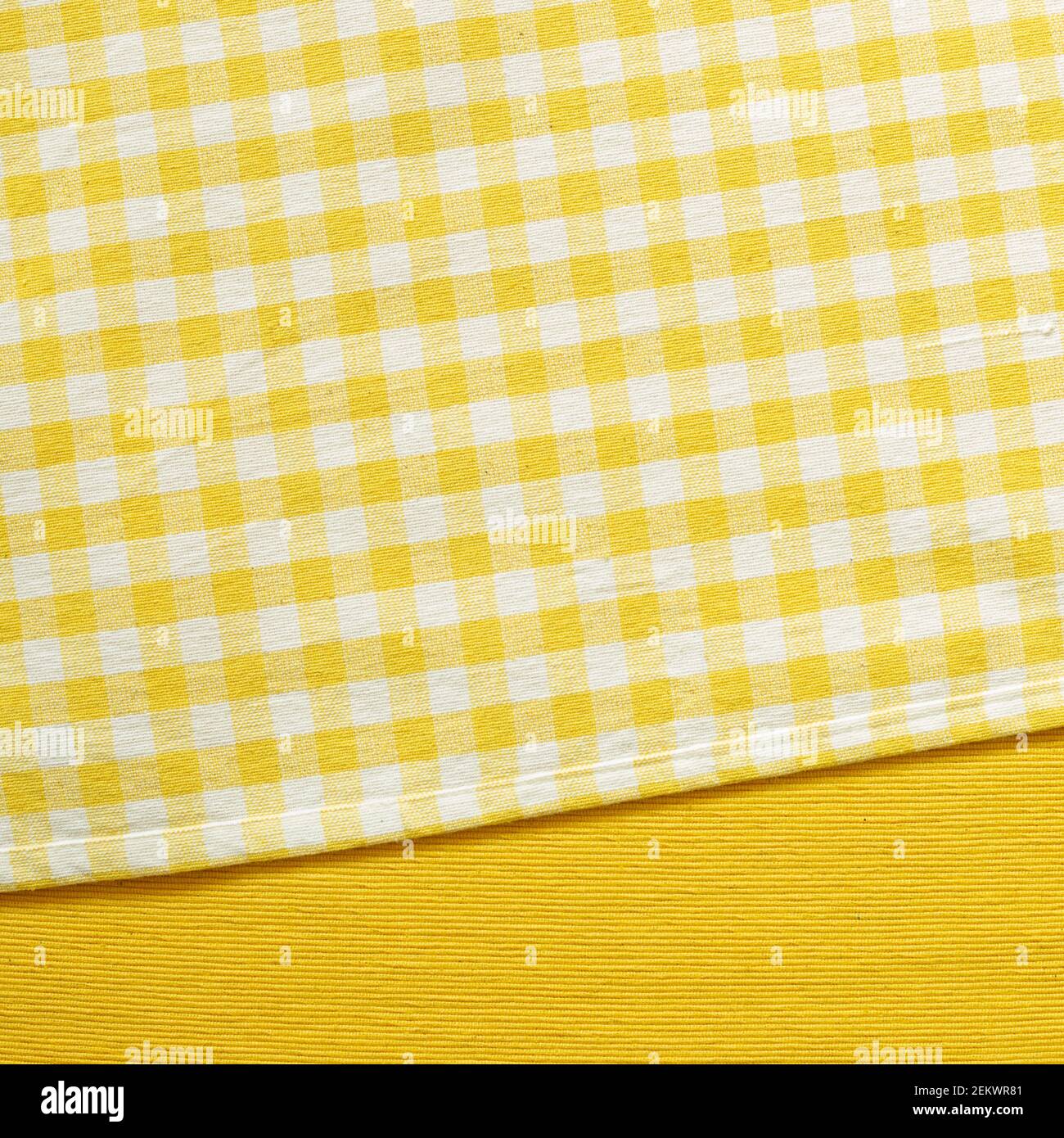 Yellow check and stripe pattern fabric background Stock Photo - Alamy