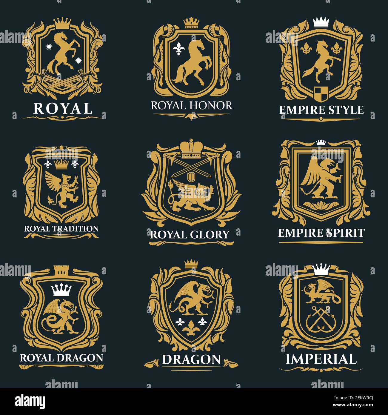 Gothic crowns Stock Vector Images - Alamy