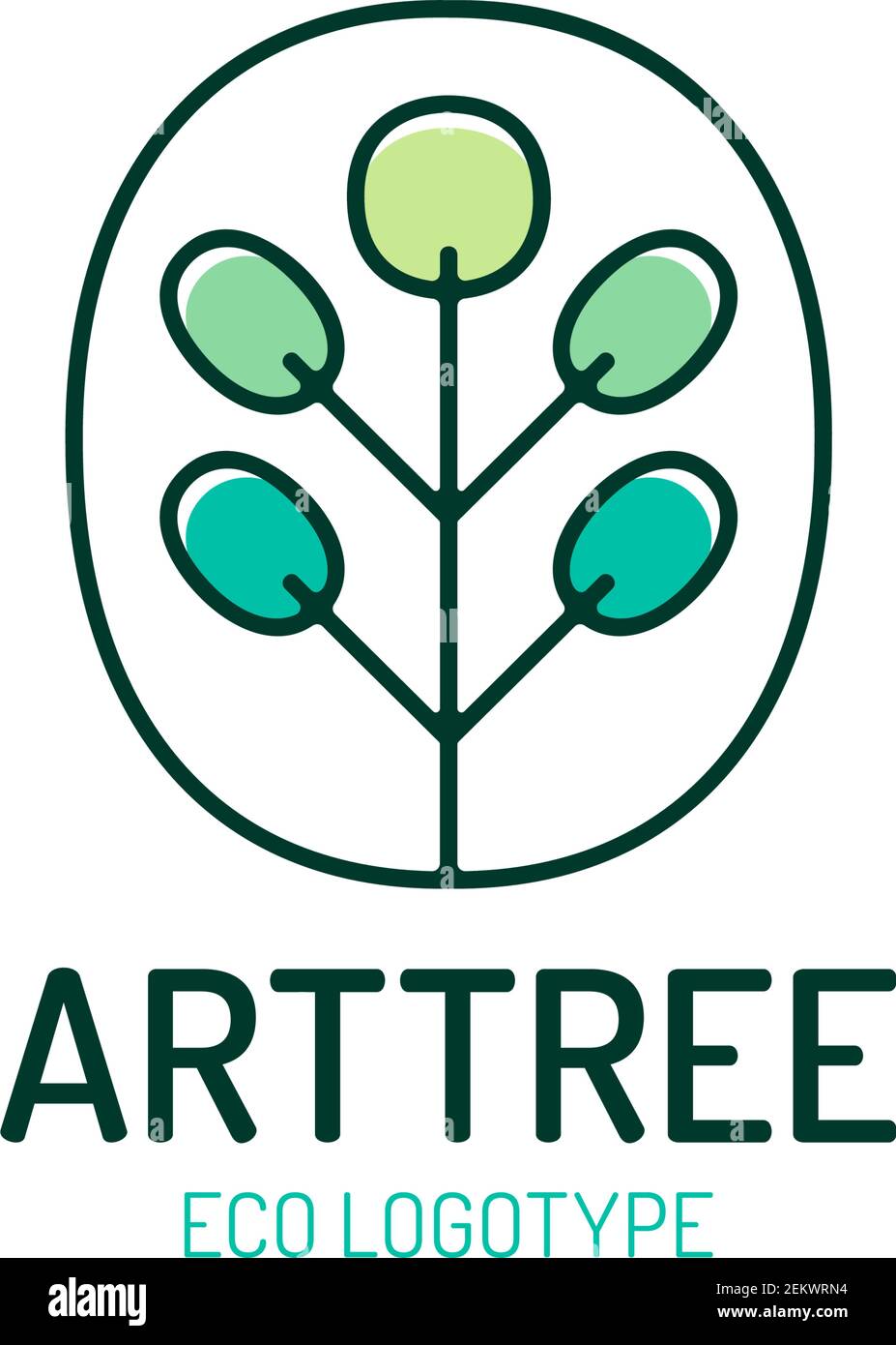Tree logo. Eco symbol, palm in a tree shape. Bio logo, environmental ...