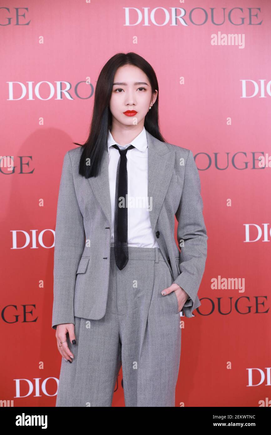 Chinese singer Meng Meiqi attends a Dior commercial event in Shanghai ...