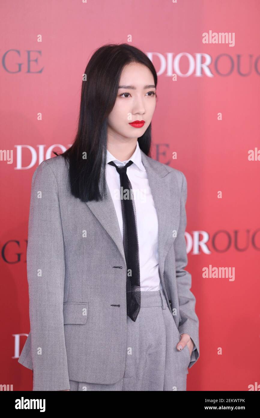 Chinese singer Meng Meiqi attends a Dior commercial event in Shanghai ...