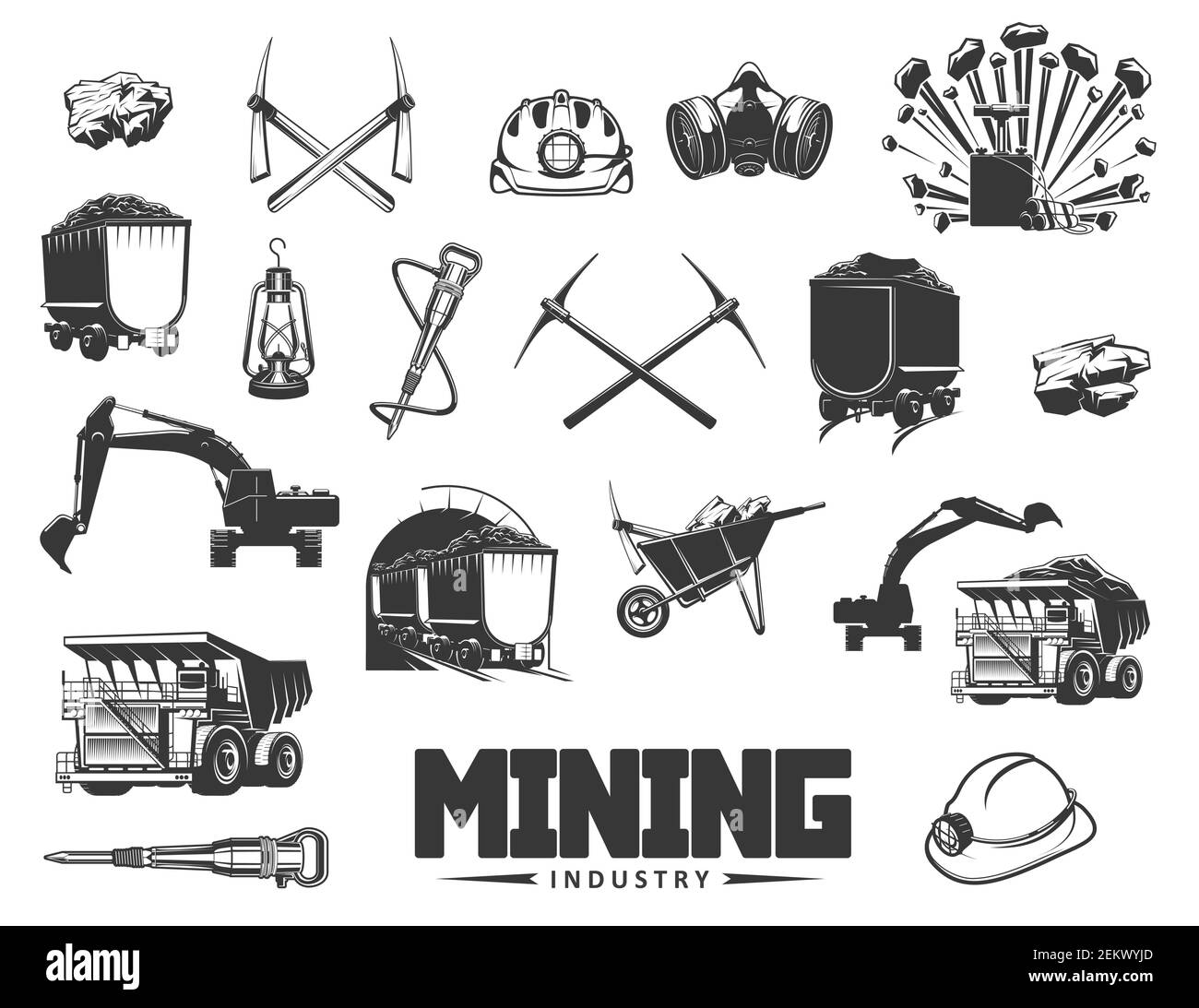 Factory excavation minerals Stock Vector Images - Alamy